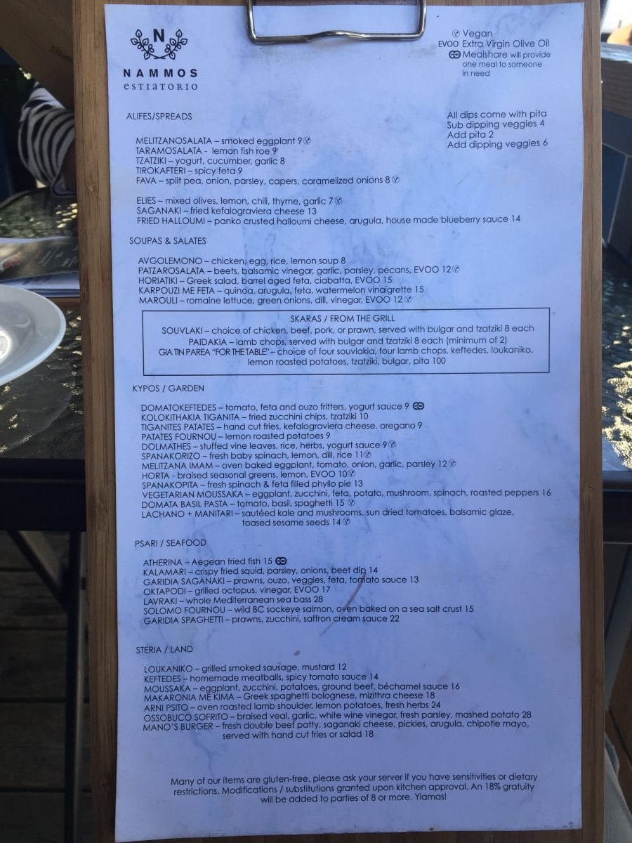 Nammos Estiatorio, Authentic Greek Cuisine - 604 Food Critic