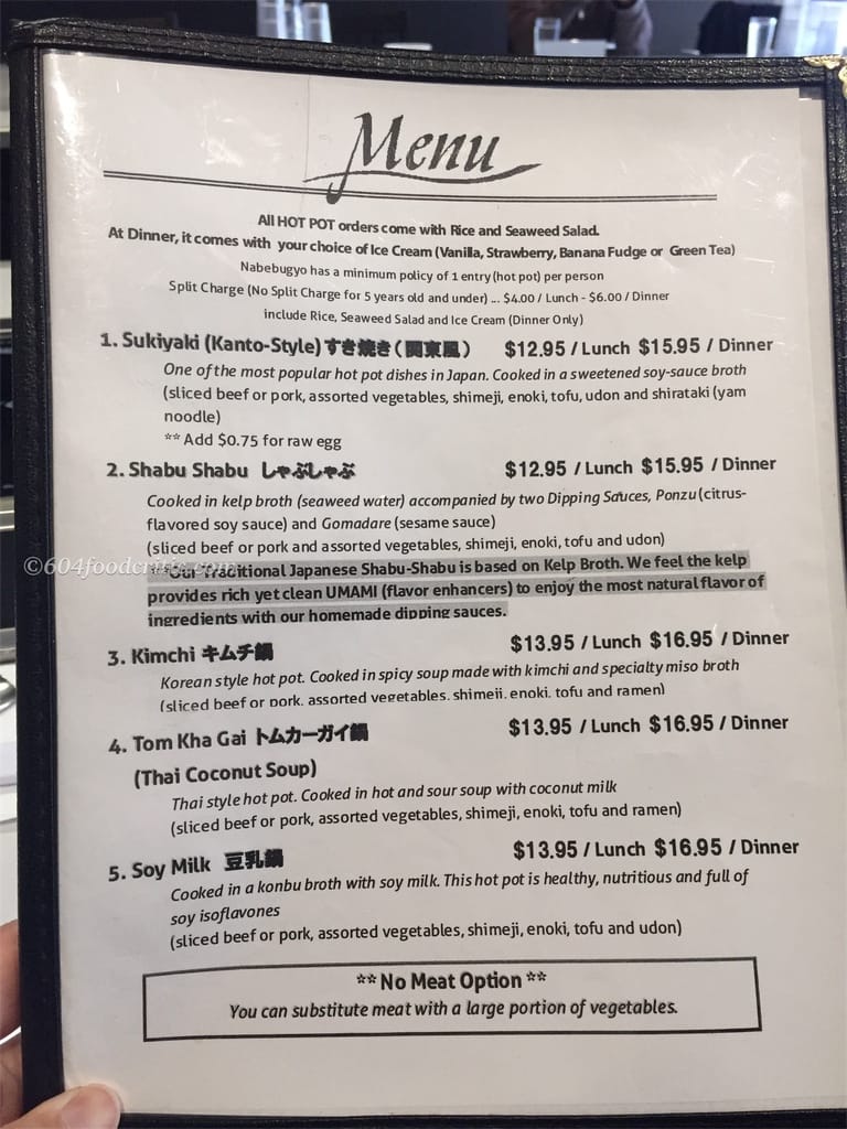 Best Japanese Individual Hot Pot in Vancouver - 604 Food Critic